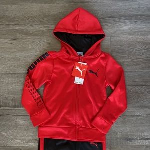 Puma | Matching Sets | Puma 2 Piece Toddle Set Red Hooded Jacket And ...
